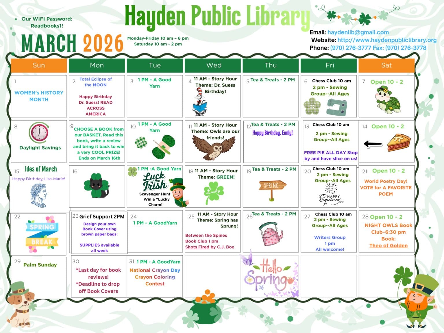 Library Services | Hayden Public Library